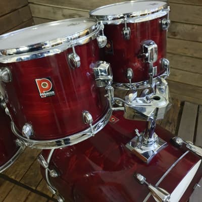 Drum Kit Premier XPK, Early 90's Transparent Red USED! | Reverb UK