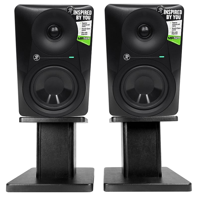 (2) Mackie MR524 5” Powered Active Studio Monitor Bi-Amped | Reverb