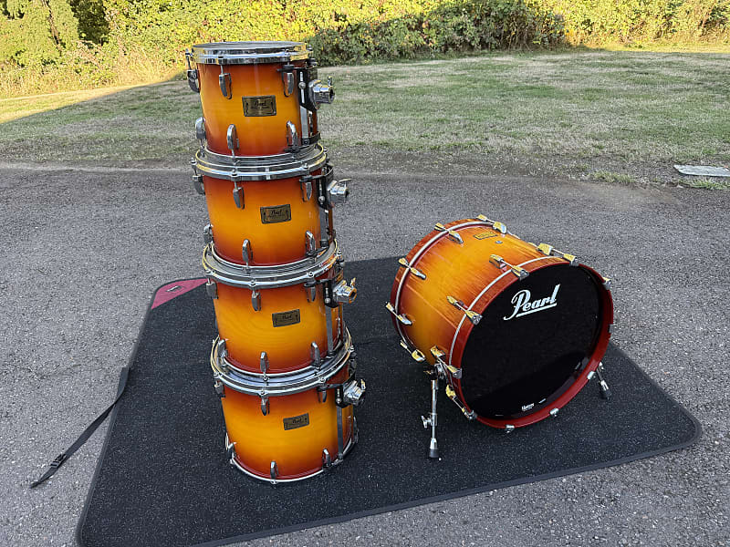 Pearl Masters Studio Birch 5 Piece Drum Set BRX Sunburst | Reverb