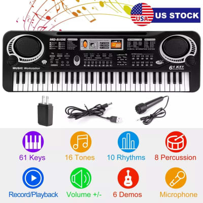 54-Key Electronic Keyboard Piano With Led Digital Display, | Reverb