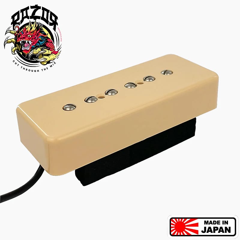 Razor Burumun Blue Moon P90 Soapbar Pickup - CREAM | Reverb