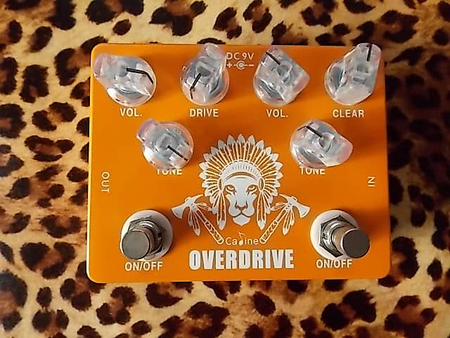 Caine Overdrive 2000s - Orange with clear knobs | Reverb
