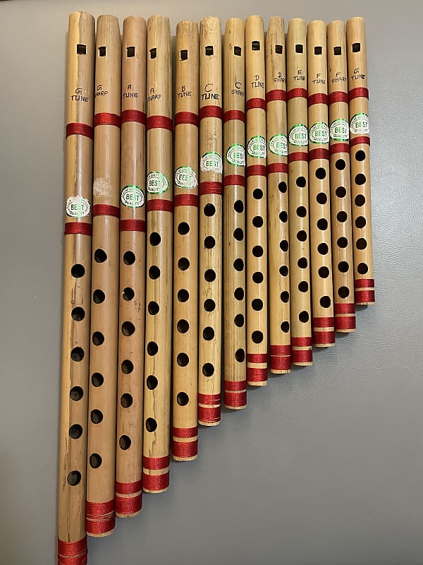 Indian End-blown Bansuri Set (Bamboo Flutes) | Reverb