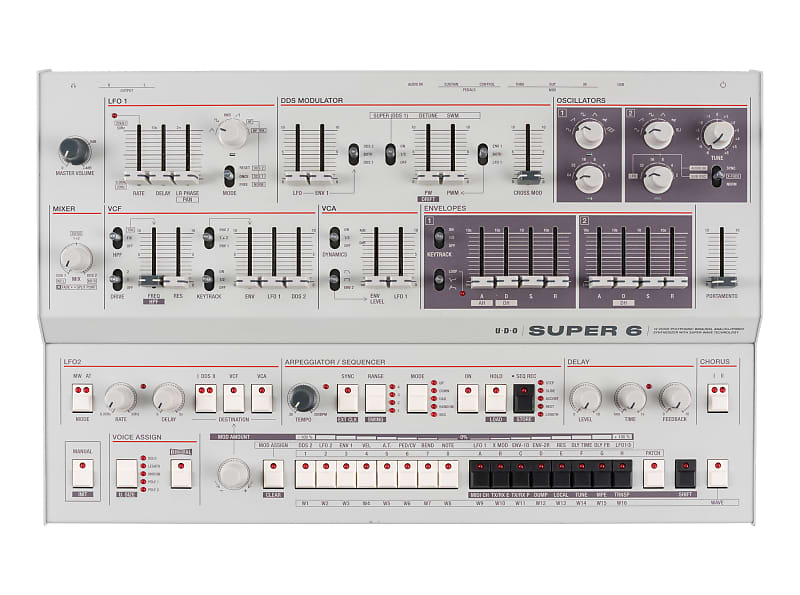 UDO Super 6 Polyphonic Hybrid Desktop Synthesizer [USED] | Reverb UK