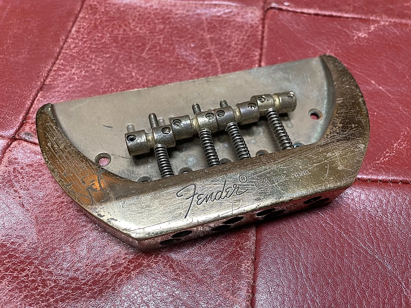 Vintage Fender Brass Bass Bridge Massive 70s(?) | Reverb