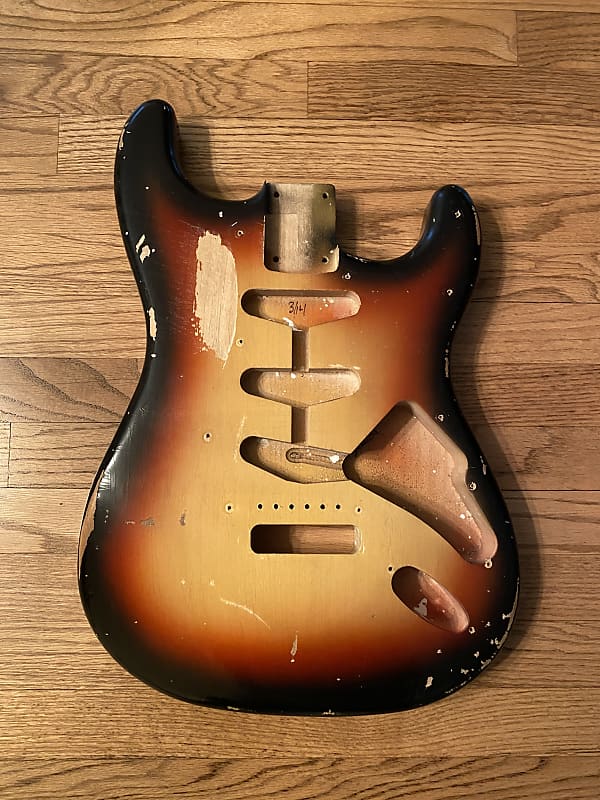 Aged Nitro Relic 60s Stratocaster Body 3-Tone Sunburst | Reverb