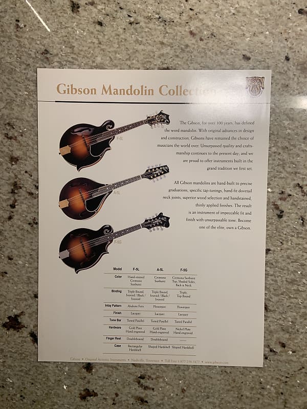 Used 2000’s Gibson Mandolin Collection Flyer! | Reverb
