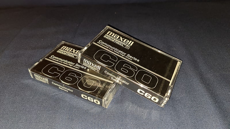 TWO (2) Maxell Communicator C60 Blank Cassette Tapes, SEALED | Reverb