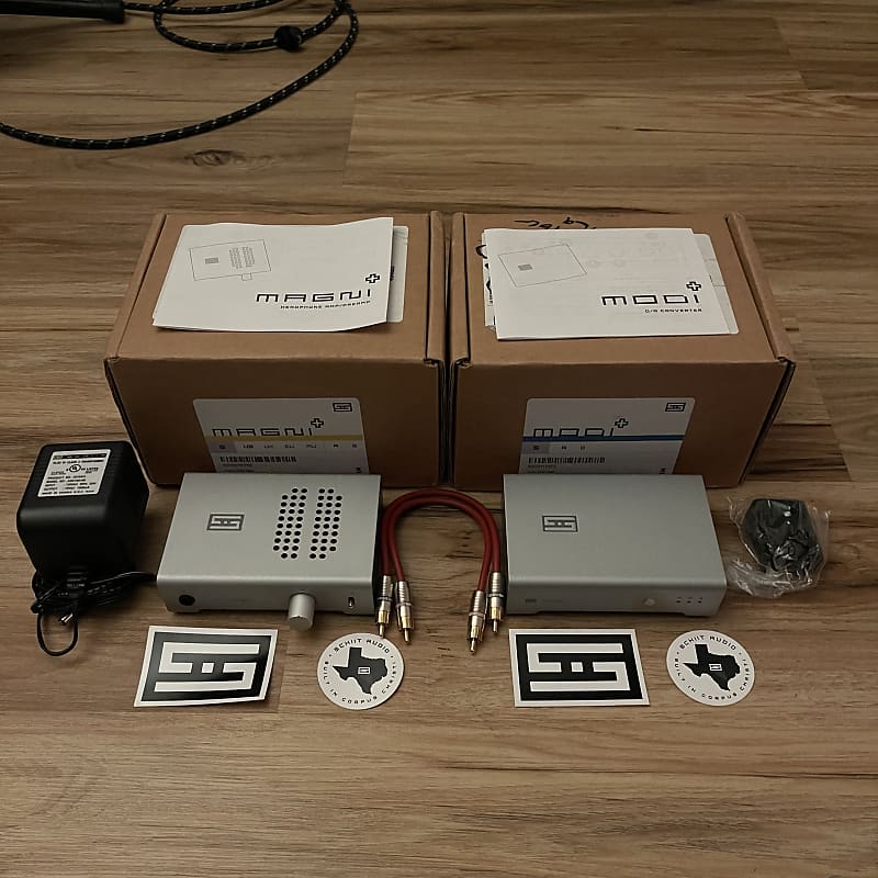 Schitt Magni+ and Modi+ with PYST Cables 2023 - Silver | Reverb