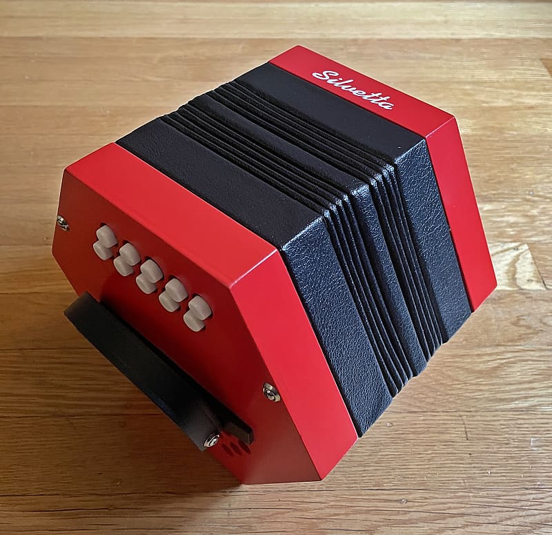 Red Hot Silvetta Anglo Concertina CG M 20 | Reverb