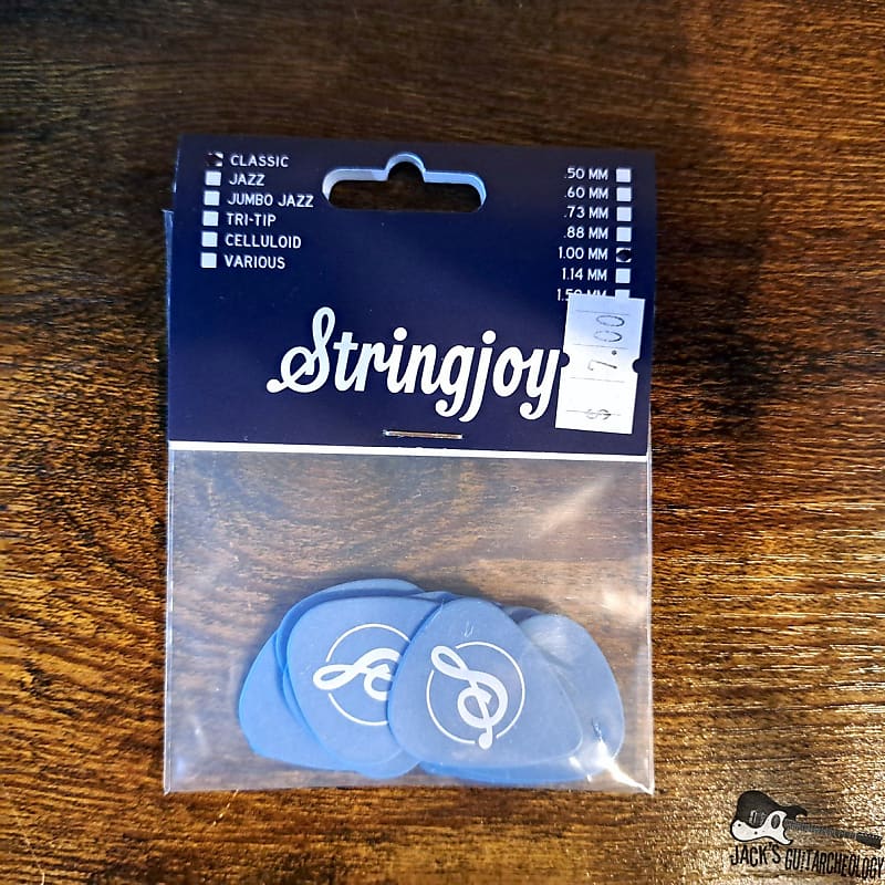 Stringjoy Picks | 1.0mm Blueberry Classic Picks (10 pack) | Reverb