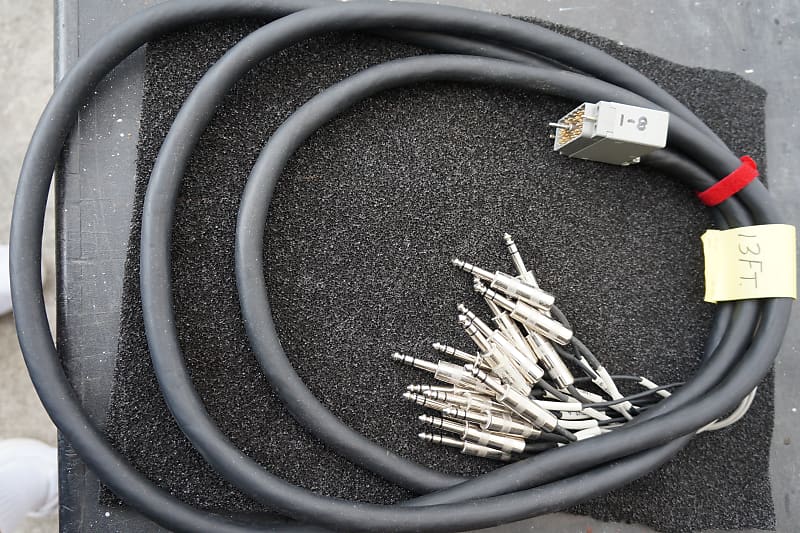 EDAC x 1/4" TRS 13 ft./4m audio snake for ADAT 1990's - Black | Reverb