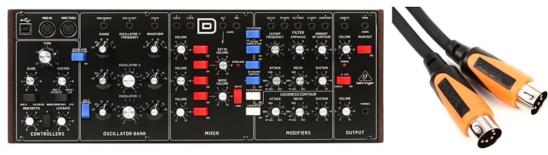 Roland RMIDI-B3 Black Series MIDI Cable - 3 foot Bundle with | Reverb