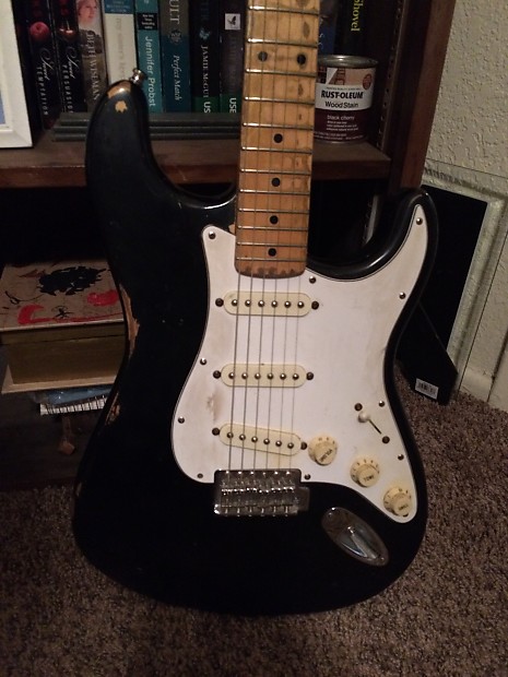 Partscaster Strat Black | Reverb