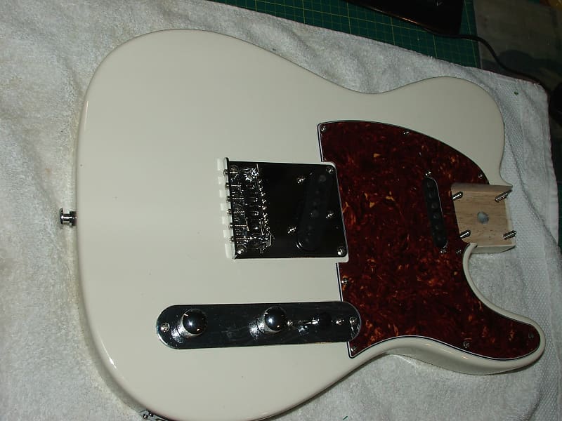 White Tele Body...upgraded Artec Alnico Big Pole | Reverb
