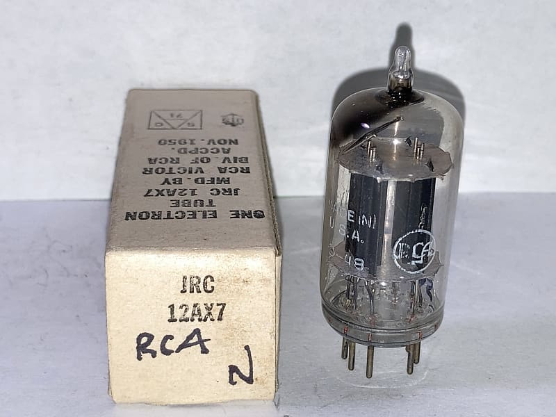 1950 RCA 12AX7 ECC83 Mil-Spec Black Plate Tube, Tested, | Reverb