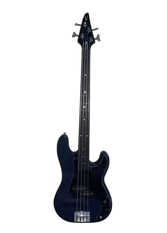 Vintage Vantage Modified Fretless 4-String Navy Blue Bass | Reverb
