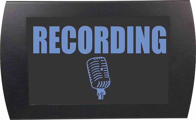 AMERICAN RECORDER - "RECORDING" LED Lighted Sign - Blue | Reverb