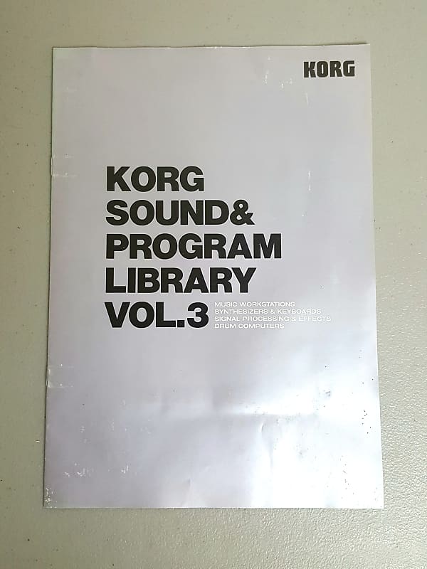 Korg Catalog - Sound & Program Library Vol 3 - 1992, 01/W, | Reverb