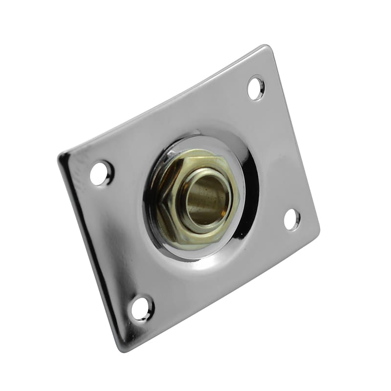 Rectangular Curved Jack Plate & 1/4" Jack for Electric Guitar | Reverb