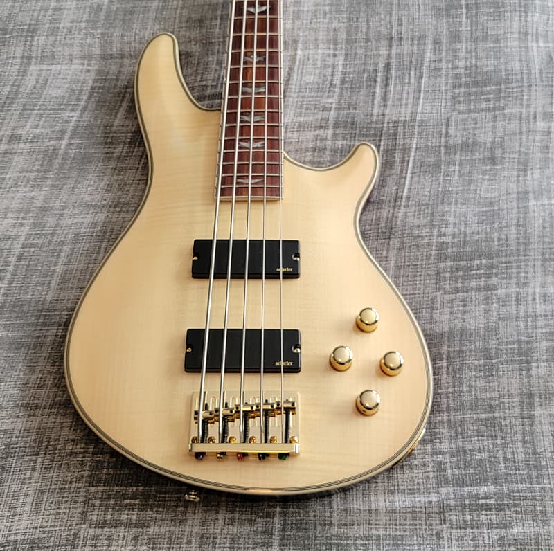 Schecter Omen Extreme 5 5 String Bass Gloss Natural | Reverb