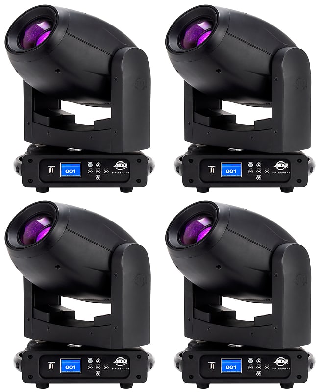 (4) American DJ ADJ FOCUS SPOT 4Z 200W Cool White DMX Moving | Reverb