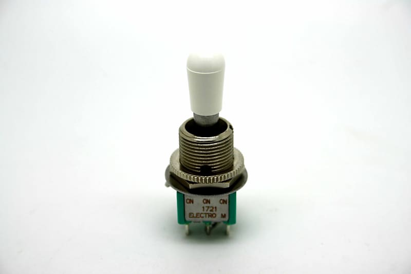 MINI TOGGLE SWITCH 3 WAY ON-ON-ON WITH WHITE TIP OF | Reverb