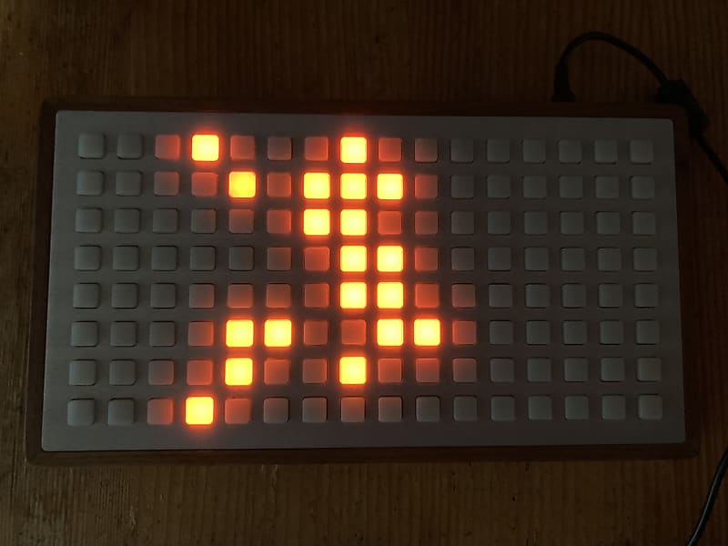Monome Grid 128 (series edition) Walnut / orange | Reverb