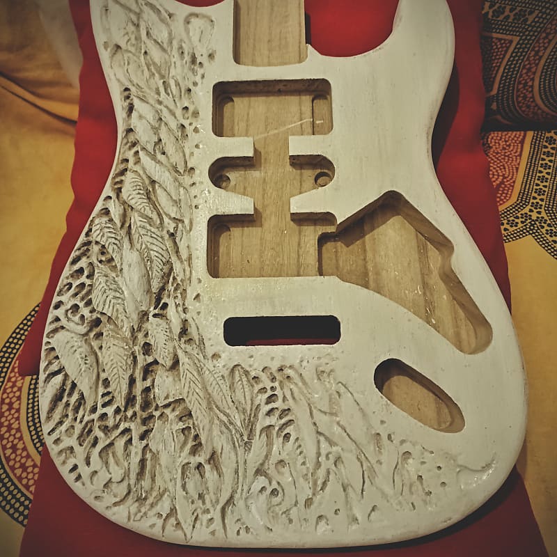UNIQUE. "Autumnal". Fender Stratocaster type Custom Guitar | Reverb