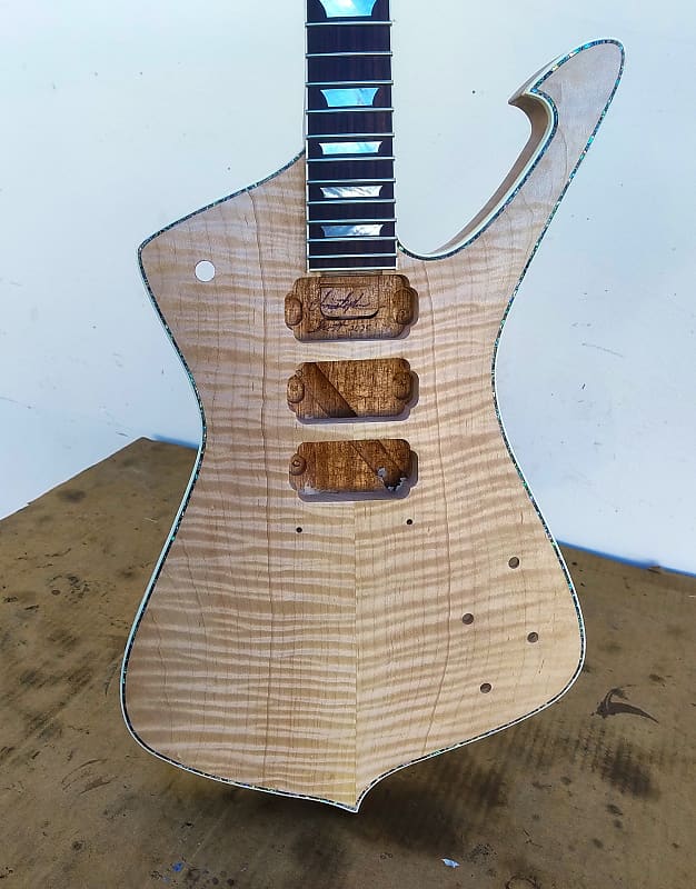 Iceman Triple solid maple top , Mahogany body , unfinished lp | Reverb