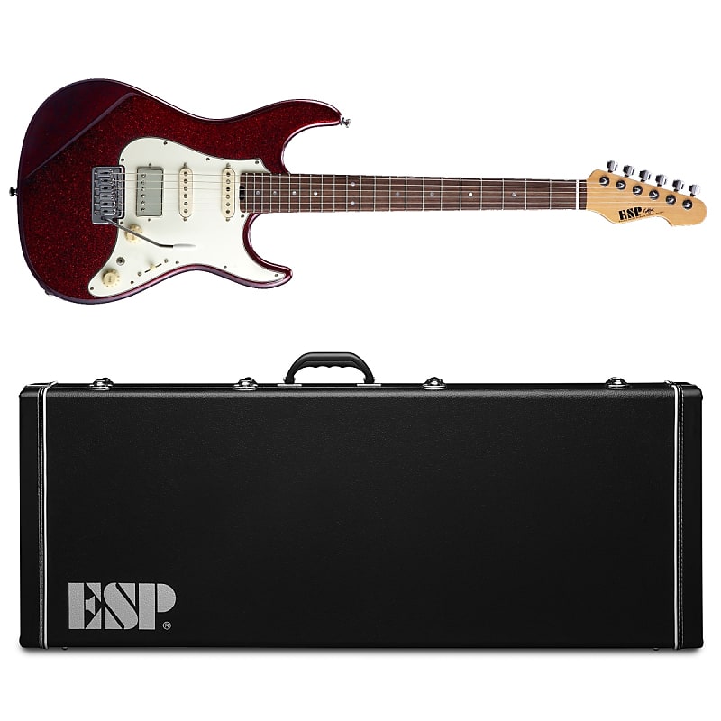 ESP Snapper AL Brass Red Electric Guitar + Hard Case Made in | Reverb