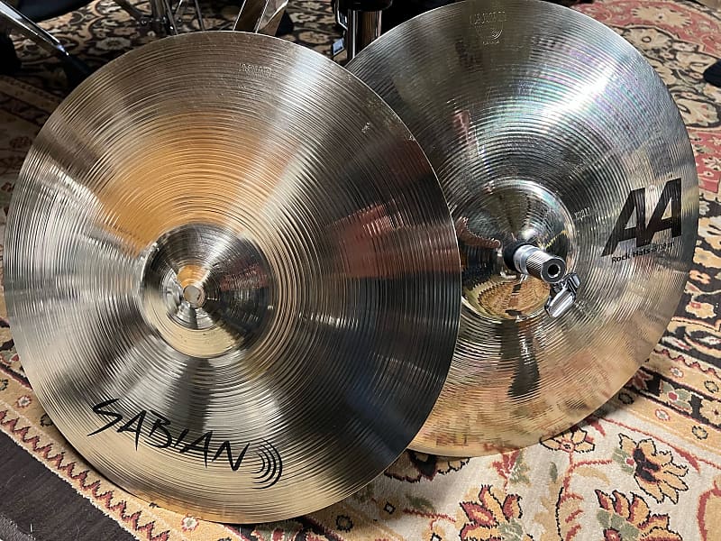 Sabian RARE 15" AA Rock Hi Hat (pair) - Brilliant | Reverb