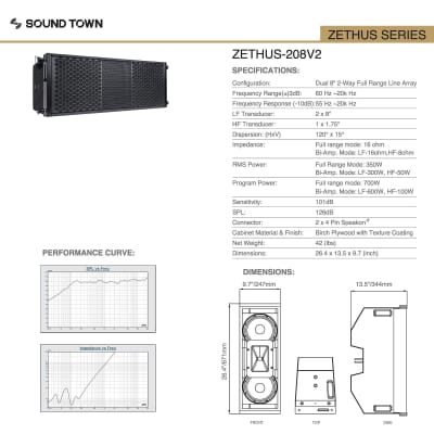 ZETHUS-208BV2-2PAIRS | Four Dual 8-inch Line Array Speaker | Reverb