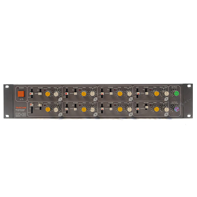 Tascam MX-80 8-Channel Microphone / Line Mixer Rackmount | Reverb