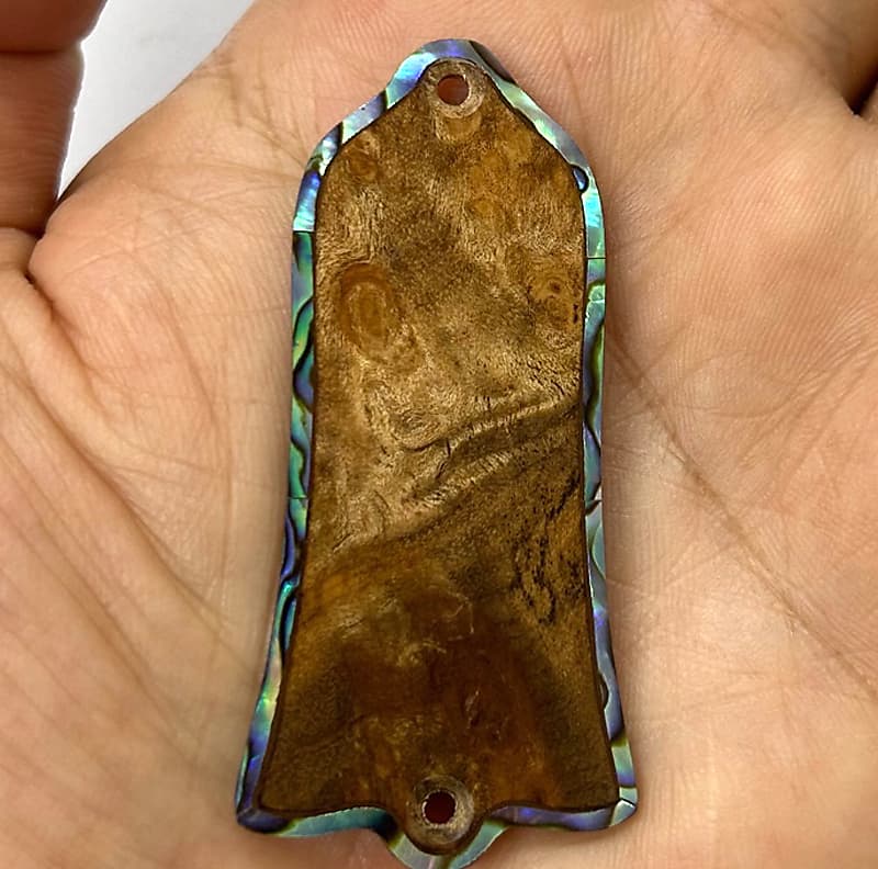 Fit Gibson Handcrafted Burl Wood Truss Rod Cover, Abalone | Reverb