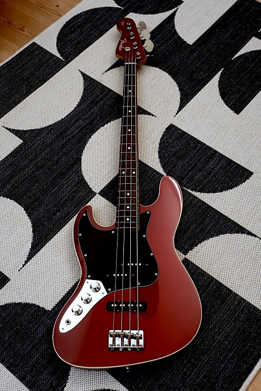 Fender Japan AJB Aerodyne Jazz Bass Old Candy Apple Red Lefty | Reverb