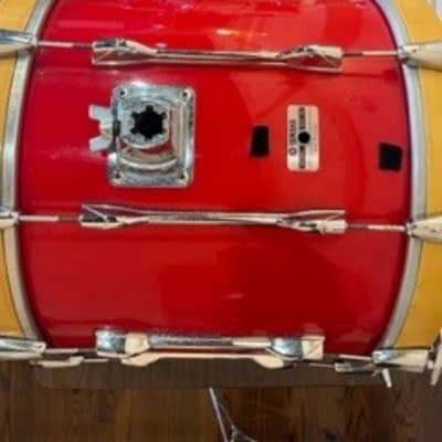Yamaha Recording Custom Drum Set 1986 Hot Rod Red | Reverb