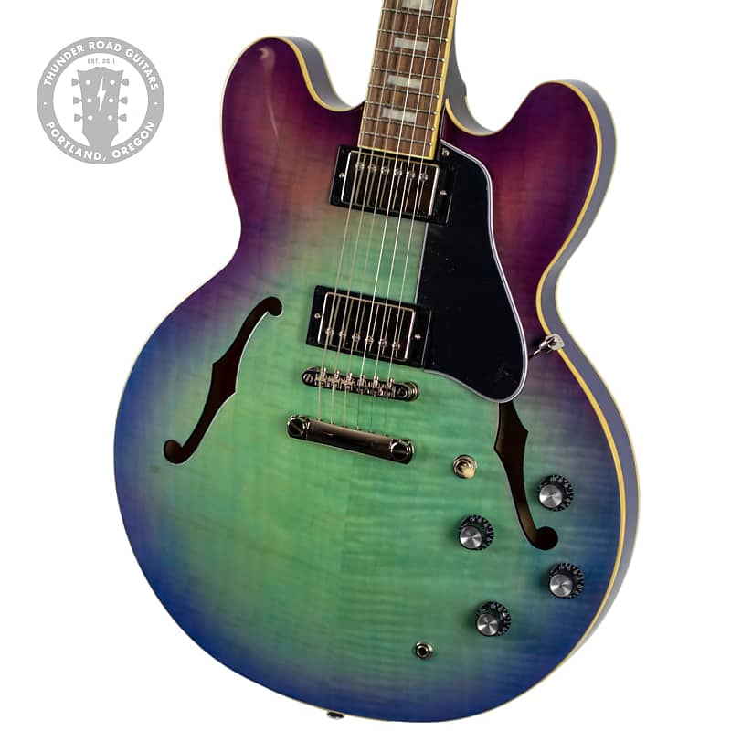 New Epiphone ES-335 Figured AAA Flame Maple Blueberry Burst | Reverb