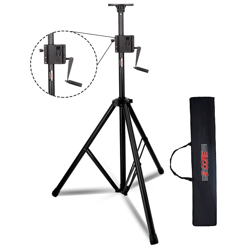 5 Core Speaker Stand Tripod Crank Up Height Adjustable Tall | Reverb