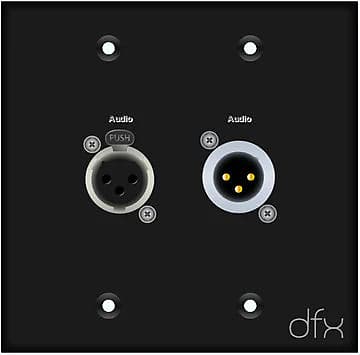 Digiflex DGP-2G-BLACK-4J Dual Gang Wall Plate w/4 | Reverb Canada