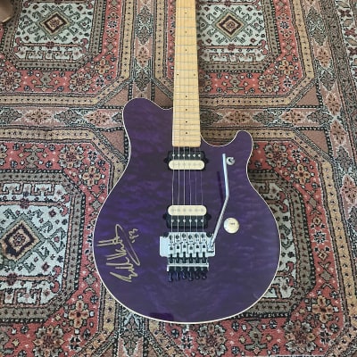 Ernie Ball Music Man EVH Van Halen 1993 Autographed Purple | Reverb