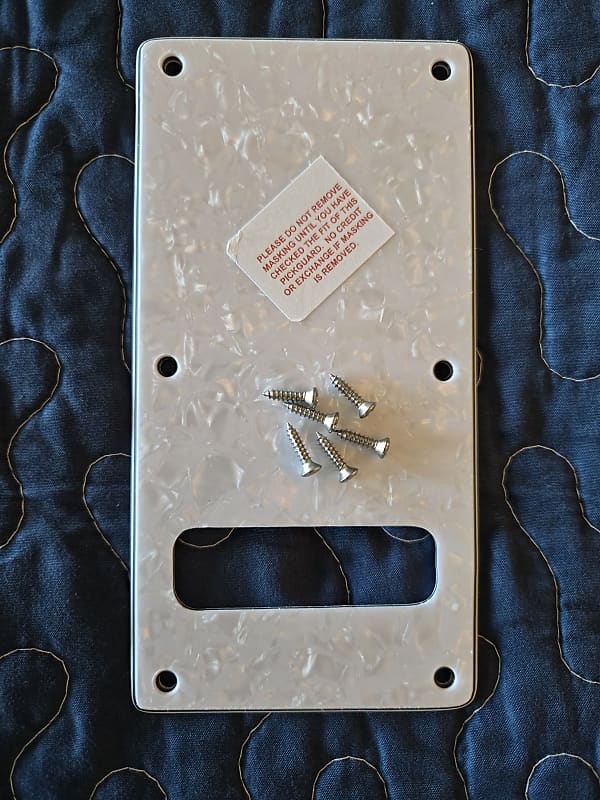 G&L Tremolo Cavity Cover pre-2016 - White Pearl 4-ply | Reverb