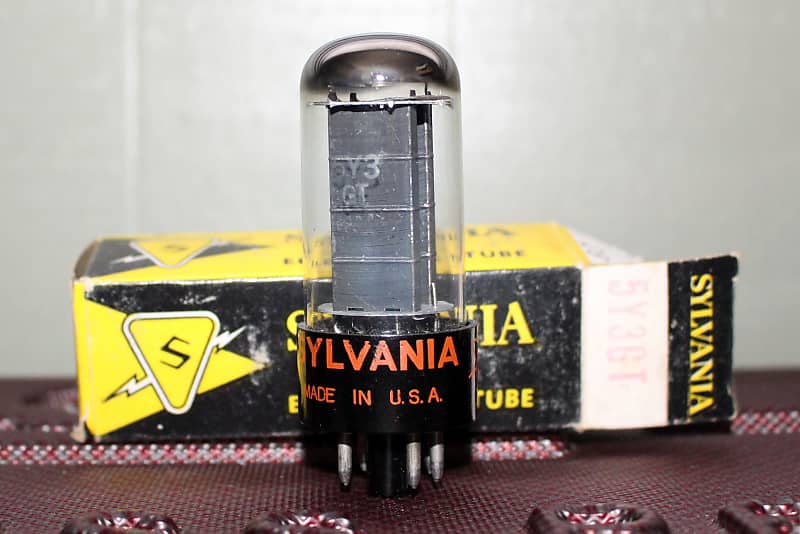 SYLVANIA 5Y3GT VT-197A BLACK PLATE HALO GETTER NOS NIB MINTY | Reverb