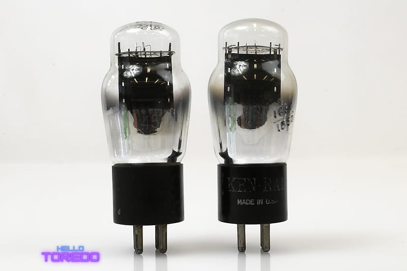 Set of 2 KEN-RAD 45 Tubes Tested & Matched | Reverb