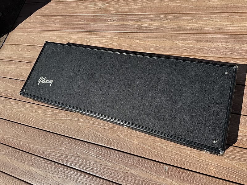 Vintage Gibson Rectangle Hard Case 1960's Black/ Yellow - | Reverb