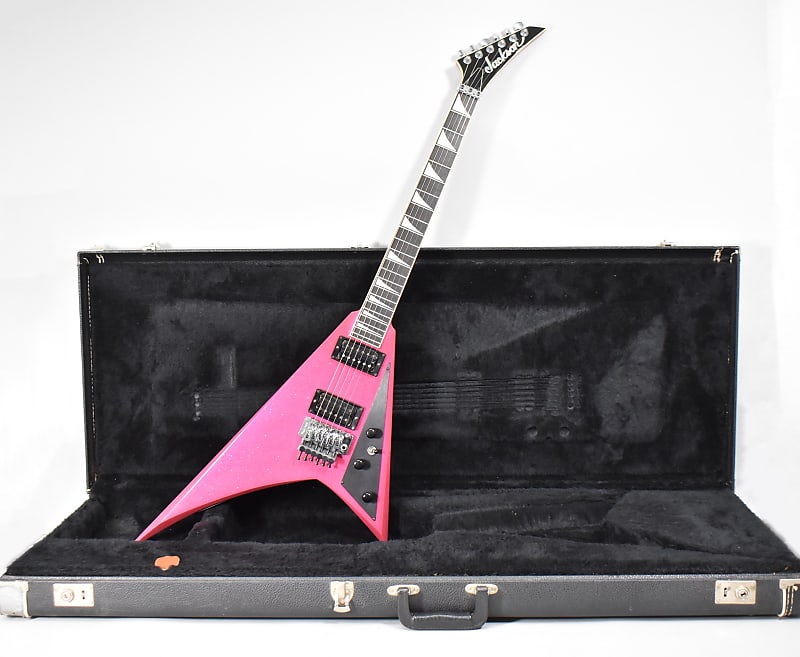 1984 Jackson Randy Rhoads Flying V Pink Sparkle Finish | Reverb