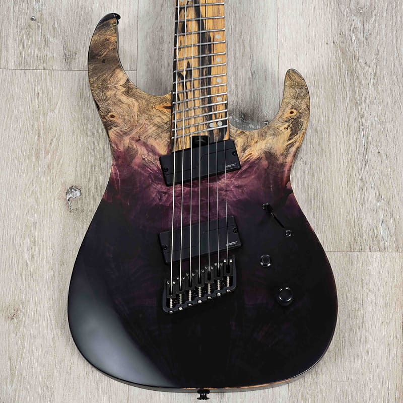 Legator Ninja N7FX 7-String Multi-Scale Guitar, Ebony, | Reverb