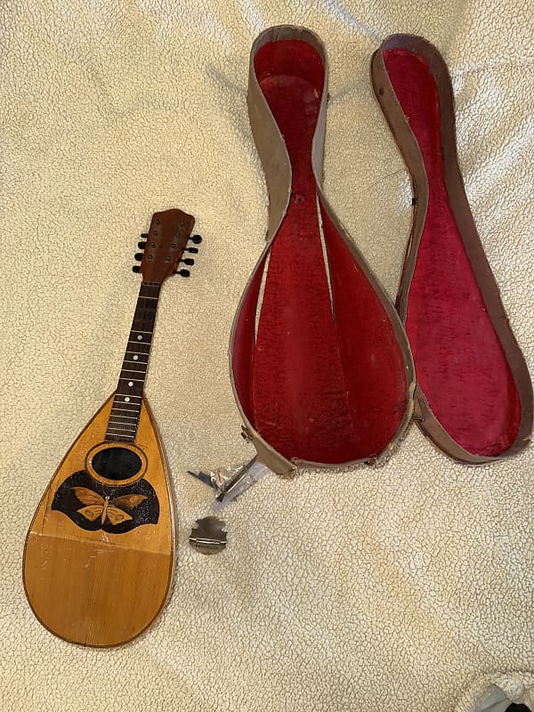 Vintage Bowlback mandolin moth inlay Probably 50s or 60s | Reverb