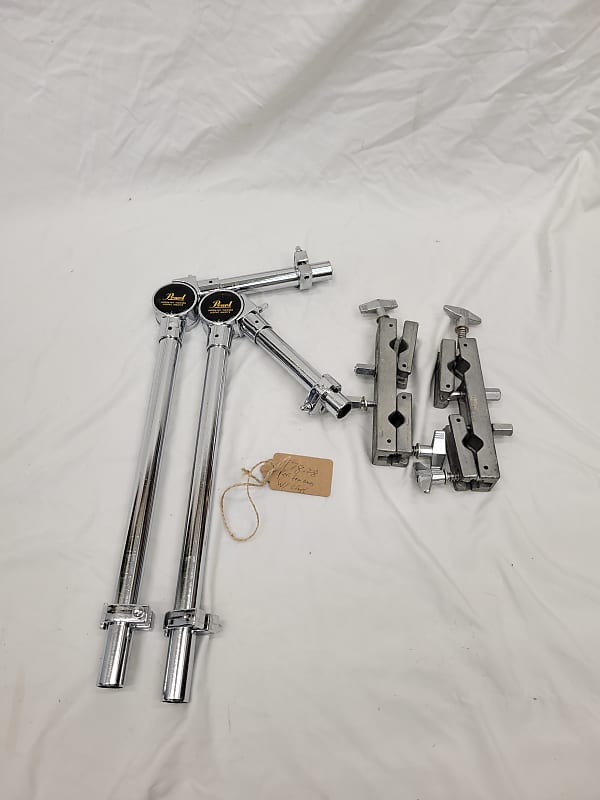 Pearl Pair of 90s Pearl Unilock Tom Mounts and Multi-Clamps | Reverb