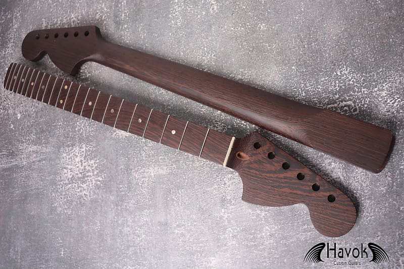 Strat Wenge Neck, Stainless Steel 22 Frets, Big Headstock, | Reverb